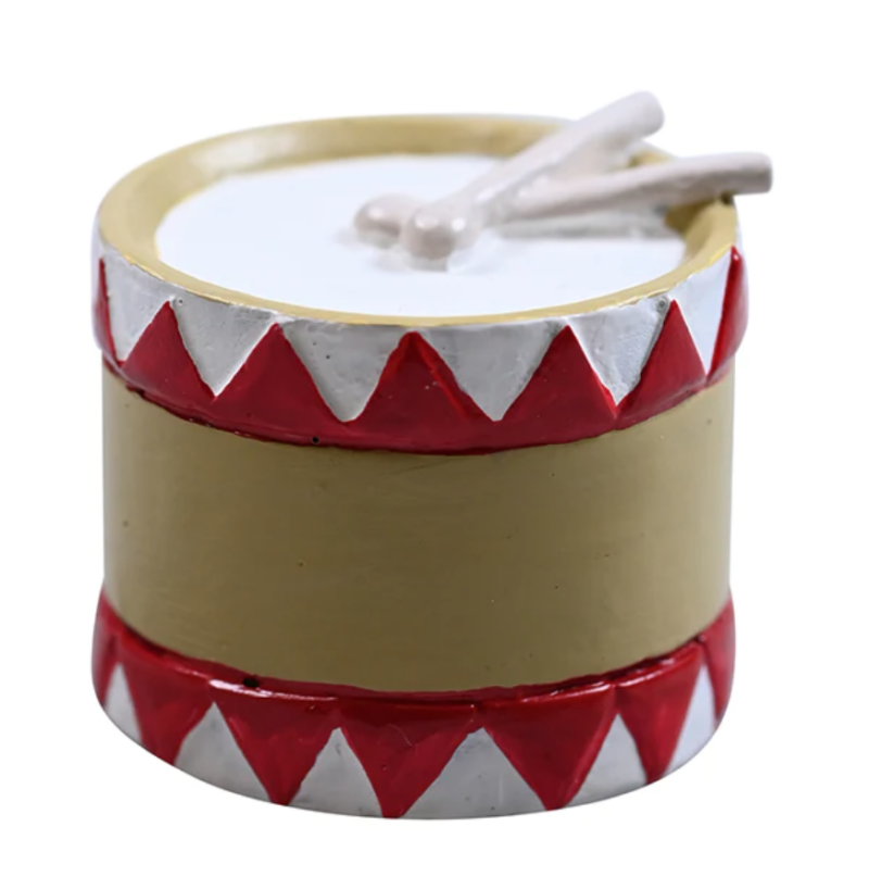 Tromme i guld og rød